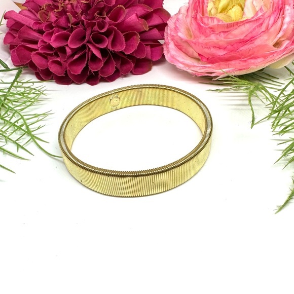 Vintage | Jewelry | Vintageabstract Golden Spring Coil Bracelet | Poshmark
